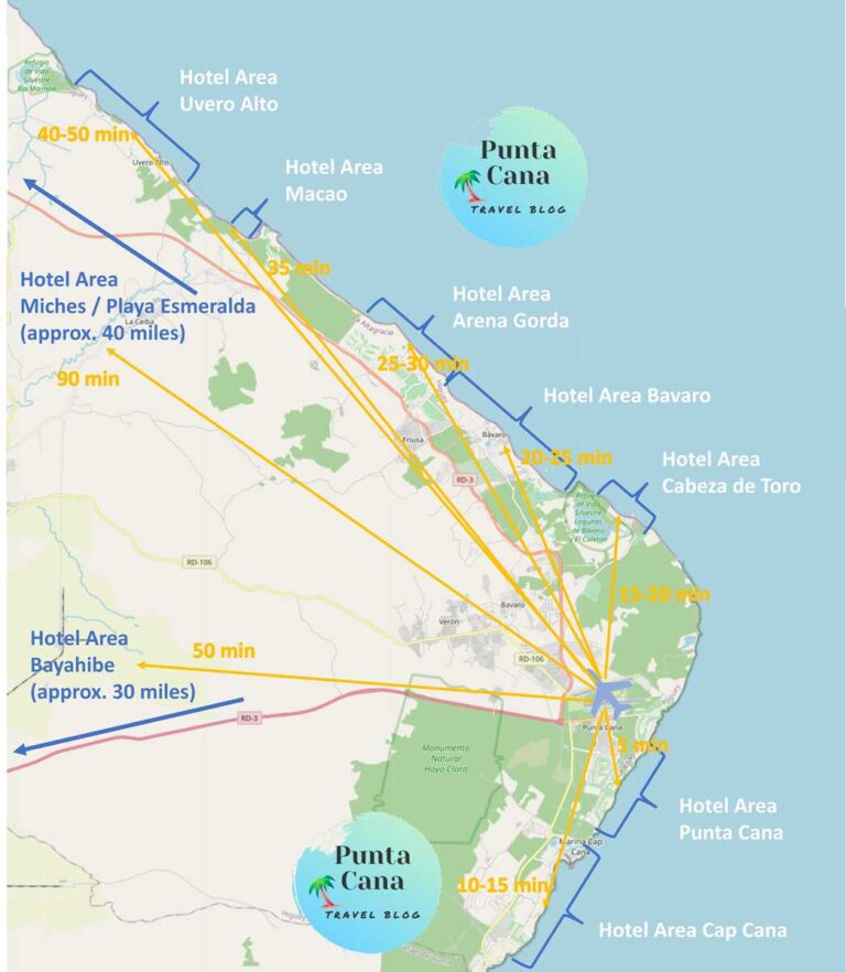 Punta Cana Map – a helpful and detailed map of Punta Cana’s Resorts ...