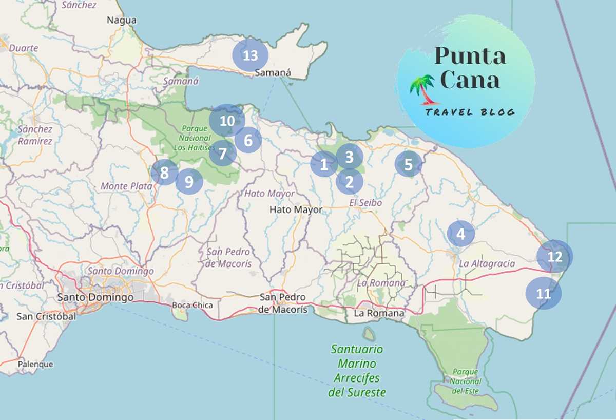 All waterfalls reachable from Punta Cana in under 3 hours (incl. map ...